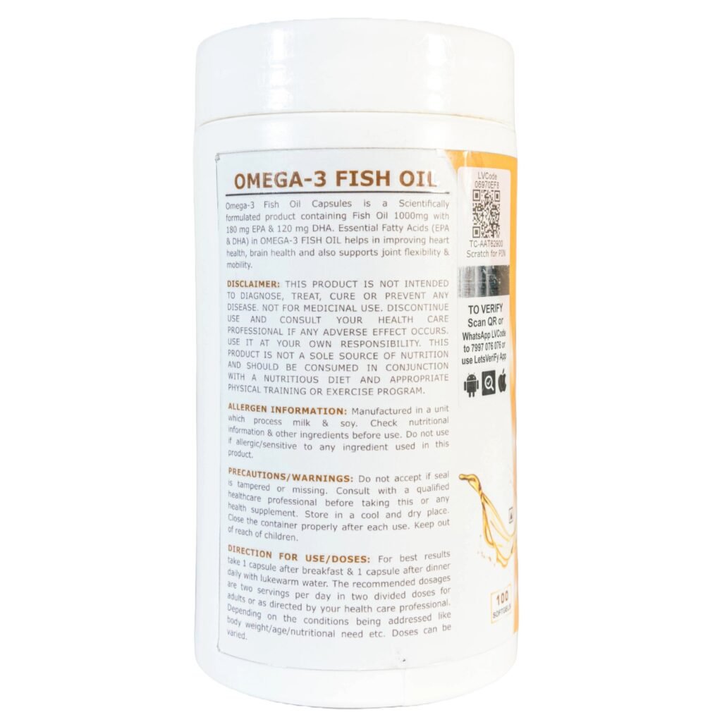 Alpha Muscle Omega 3 Fish Oil Capsule | 100 Softgel Capsules – alphamuscle